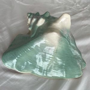 Accents | Ceramic Conch Shell Turquoise Pink | Poshmark